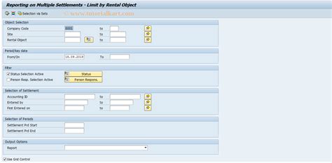 RESCISMULTIRO SAP Tcode Report On Multiple Settlements