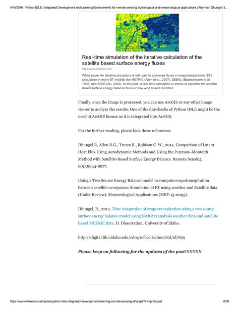 Python Idle Integrated Development And Learning Environment For Remote Sensing Hydrological