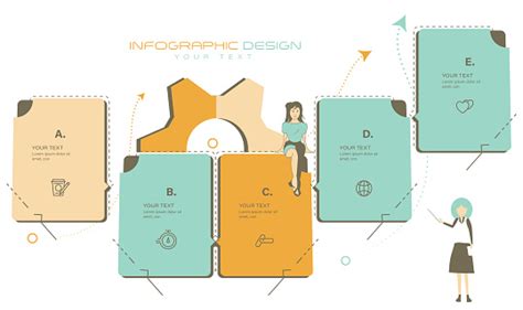 벡터 인포그래픽 디자인 비즈니스 템플릿에는 아이콘과 5가지 옵션 또는 단계가 있습니다 프로세스 다이어그램 프리젠테이션 워크플로우 레이아웃 배너 순서도 정보 그래프 스톡에
