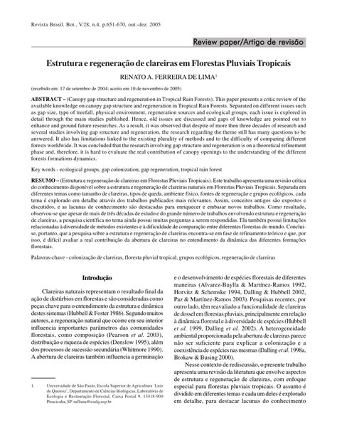 Pdf Canopy Gap Structure And Regeneration In Tropical Rain Forests