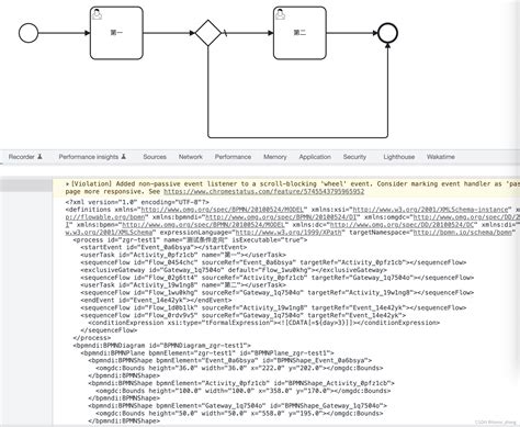 bpmn js显示flowable的bpmnmodel转换为xml文档的流程图排他网关丢失中间“x” bpmn js flowable csdn博客