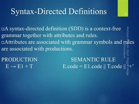 Syntax Directed Translation Pdf