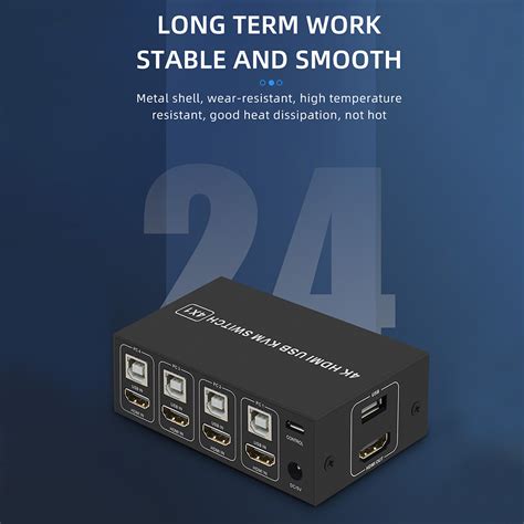 Kvm스위치 Hdmi Usb 30 호환 4k 범용 4 포트 Usb 마우스 키보드 용 컴퓨터 허브 공유 스캐너 표시 등 Kvm 스위처 알루미늄 합금 네이버 블로그