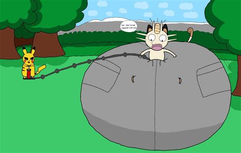 Pikachu Pranks Meowth By Squirreltailzzz On Deviantart