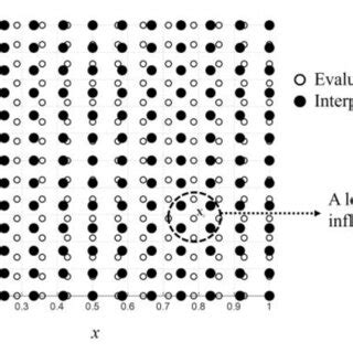 An Example Of A Local Domain With The Interpolation And Evaluation Points Download Scientific