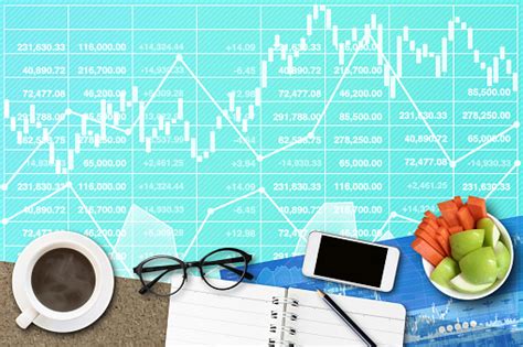 터키석 색깔 주식 인덱스 데이터 배경에 사무실 계획 평면도의 크리에이 티브 디자인 레이아웃 프리랜서 비즈니스 소유자 작업 집 개념에 대한 스톡 사진 및 기타 이미지 Istock