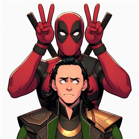 Loki Deadpool Marvel Mcu Lokilaufeyson Wadewilson Marvel