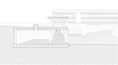 Underground Building Perspective Section Detailed Plan