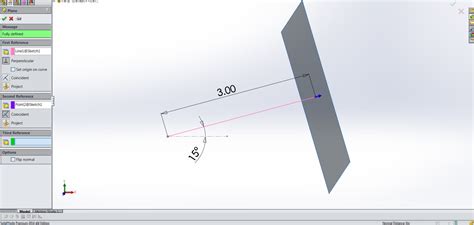 Creating A SOLIDWORKS Reference Plane At An Angle