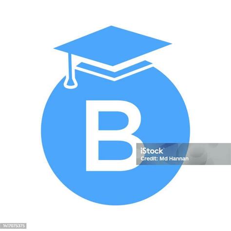 편지 B 교육 로고 템플릿 교육 졸업 모자를 사용한 교육 로고 타입 개념 개념에 대한 스톡 벡터 아트 및 기타 이미지 개념 공부 교사 교육 관련 직업 Istock