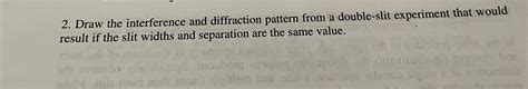 Solved 2 Draw The Interference And Diffraction Pattern From