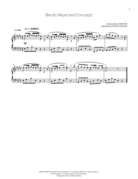 Berdly Rejected Concept Deltarune Chapter 2 Piano Sheet Music By