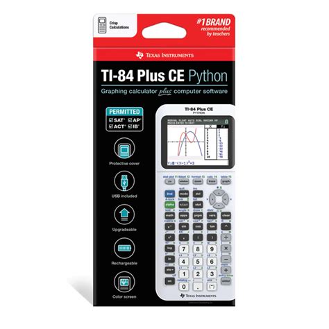 Texas Instruments Ti 84 Plus Ce Python Graphing Calculator White