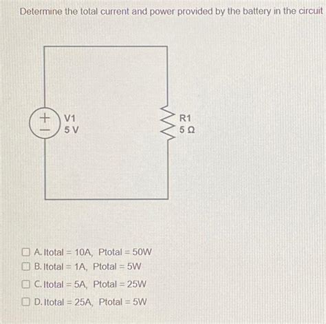 Solved Determine The Total Current And Power Provided By The Chegg Com