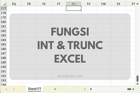 Fungsi Int Trunc Excel Rumus Memotong Angka