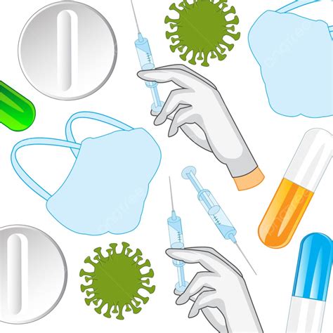 벡터 일러스트 레이 션 의료 준비 및 주사기 장식 패턴 배경 절연 무늬 예비 배경 일러스트 및 사진 무료 다운로드 Pngtree