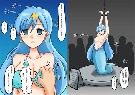 Rule 34 Blue Hair Breasts Female Hanon Hosho Long Hair Mermaid Melody Pichi Pichi Pitch 7239821