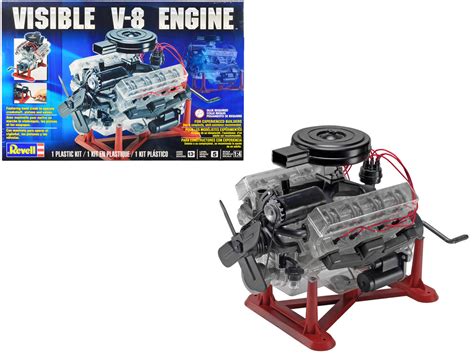 Visible V 8 Engine Plastic Model Kit Skill Level 5 1 4 Scale Model B Main Street Diecast