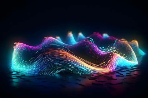 Premium Photo Visualization Of Wave Particle Generative Ai