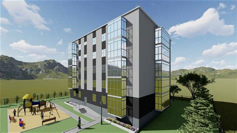 5 давхар үйлчилгээтэй барилгын зураг төсөл