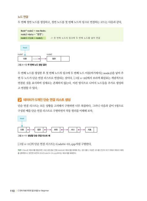 알라딘 미리보기 C 언어 자료구조와 알고리즘 For Beginner