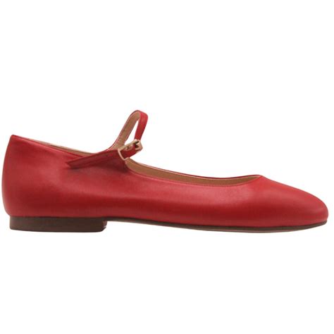 Lacey Red Leather French Sole