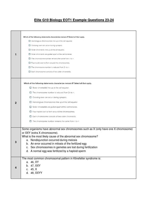 Elite G10 Biology Eot1 Practice Questions 23 24 Pdf