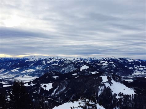 Безплатна снимка пейзаж планина сняг зима облак небе планинска