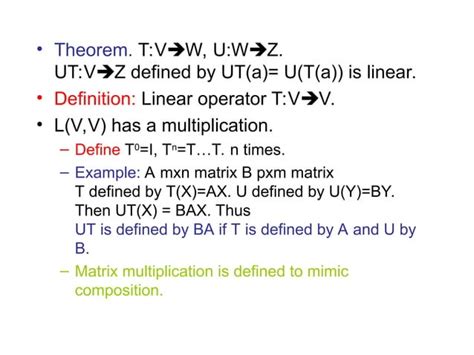 Linear Transformation Linear Algebra Pptx