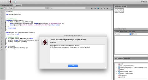 Debugging Getting Xmp File Does Not Have A Constructor Error Through
