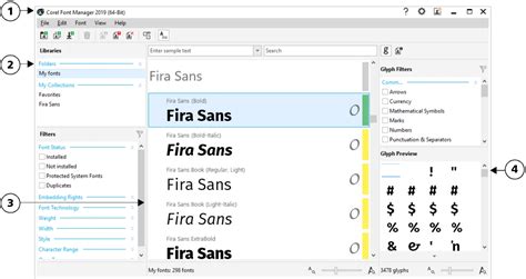 Corel Font Manager Help Explore Corel Font Manager