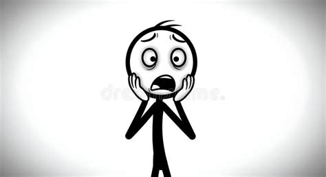 Ai Generated Shocked Stick Figure Stock Illustration Illustration Of