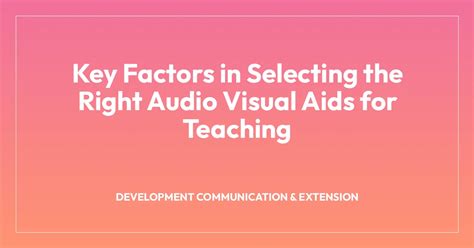 Key Factors In Selecting The Right Audio Visual Aids For Teaching • Csr Education