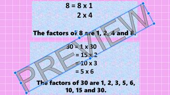 Prime Composite Factors Multiples And Prime Factorization Slide