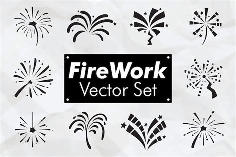 Premium Vector Firework Vector Set