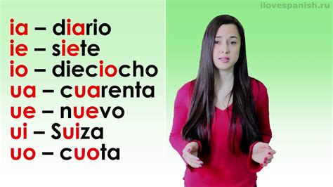 Испанский язык Дифтонги и трифтонги в испанском языке Youtube