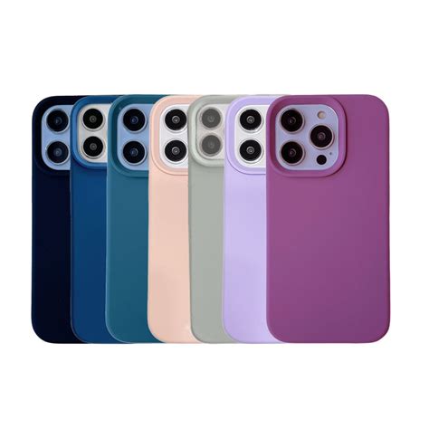 Silicone Case Cover For Iphone 14 Pro Bundle 7 Pcs