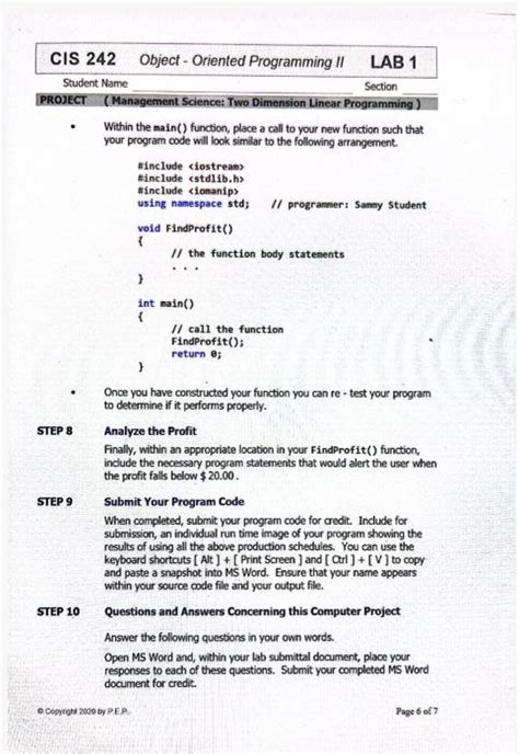 Solved Information About This Project Linear Programming Is
