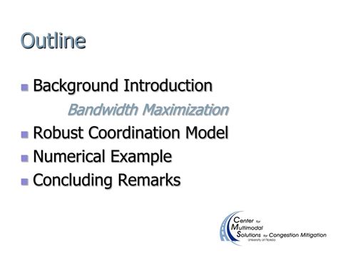 Ppt Robust Synchronization Of Actuated Signals On Arterials Powerpoint Presentation Id 6695432