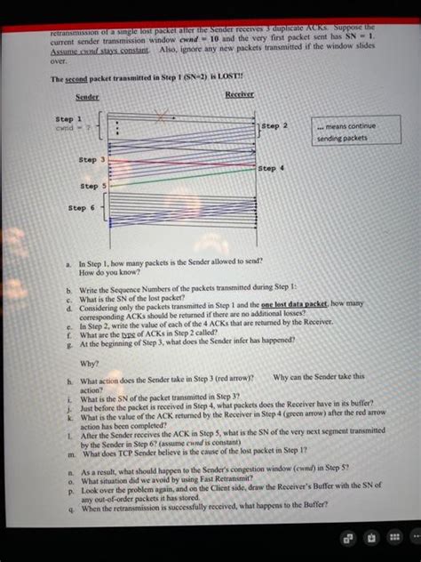 Solved 8 Tcp Fast Retransmit Can Work On This In Section