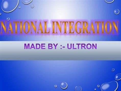 National Integration Pptx