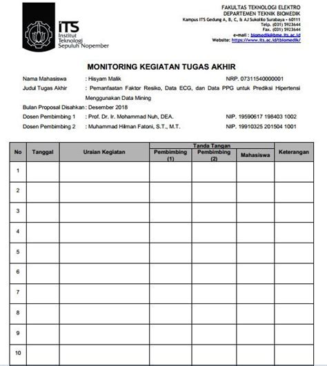 Detail Contoh Format Monitoring Kegiatan Koleksi Nomer 31