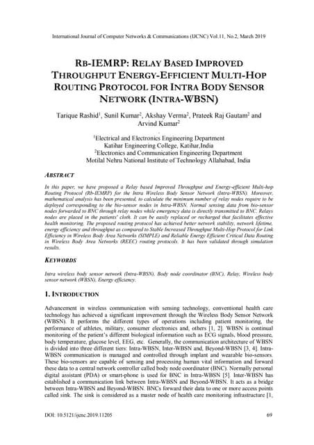 Rb Iemrp Relay Based Improved Throughput Energy Efficient Multi Hop Routing Protocol For Intra