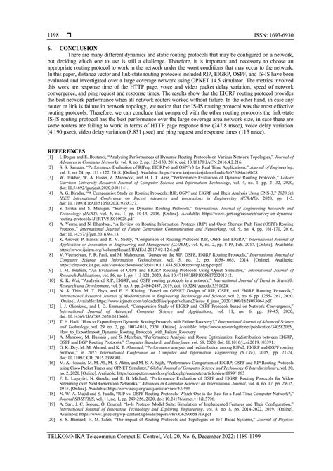 Performance Analysis And Evaluation Of Distance Vector And Link State Routing Protocols Over A