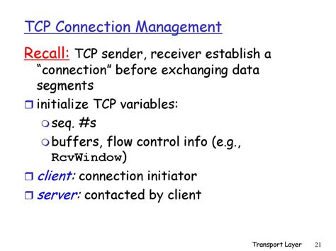 Transport Layer Goals Overview Ppt Download