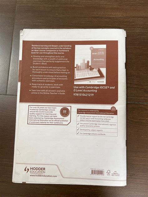 Accounting Cambridge Igcse And O Level Workbook By June Baptista Hobbies And Toys Books