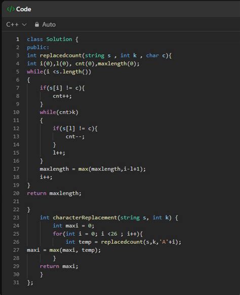 Coding Problem Longest Repeating Character Replacement