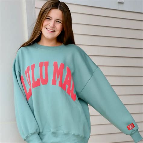 Lulu Mac Sweatshirt Greenred Puff Expectations Too