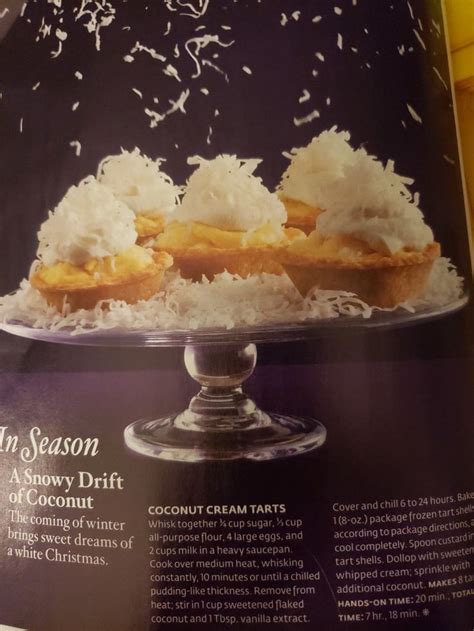 Coconut Cream Tarts Frozen Tart Shells Baking Coconut Cream