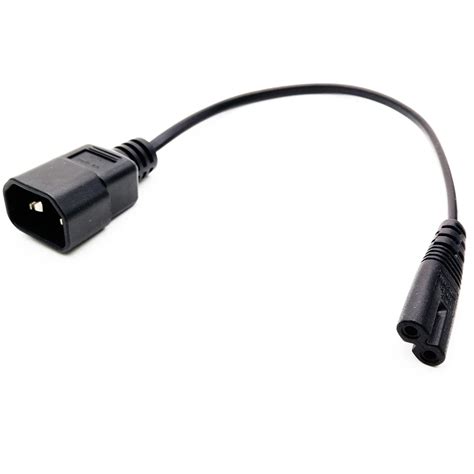30cm Standard Molded Iec 320 C14 Socket To Iec C7 Plug Ac Power Adapter Cable In Power Cords